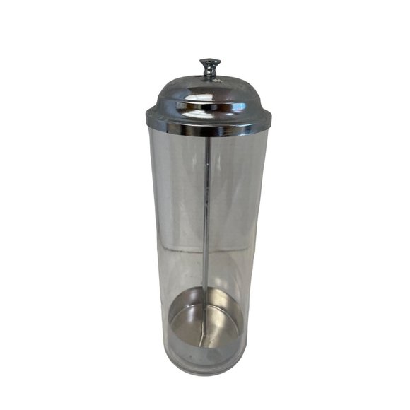 Other | Glass Barber Comb Dispenser Jar Chrome Lid | Poshmark